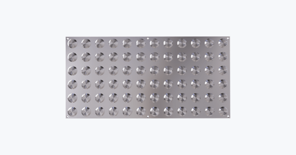 Stainless Steel Integrated Tactile Floor Tile | Concentric Ring Studs