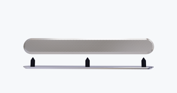 Eminent Tactiles: Tactile Strip with Diamond Pattern on Top and Poly Sleeve