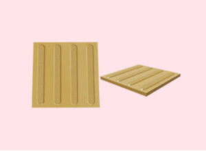 Porcelain Tactile Tile with Directional Strips