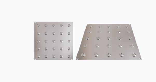 Stainless Steel Tactile Tile | Truncated Domes & Rings